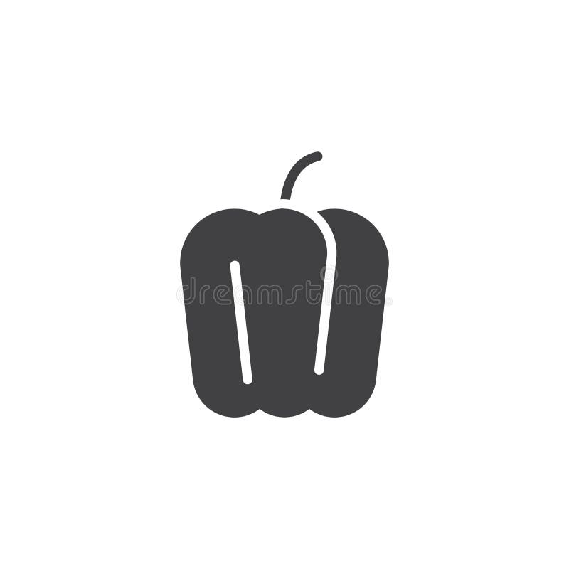Bell pepper outline icon stock vector. Illustration of fresh - 118259766