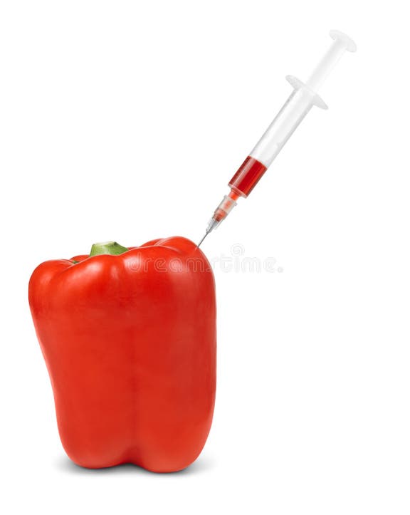 Bell Pepper Vegetable with Injection Stock Image - Image of syringe ...