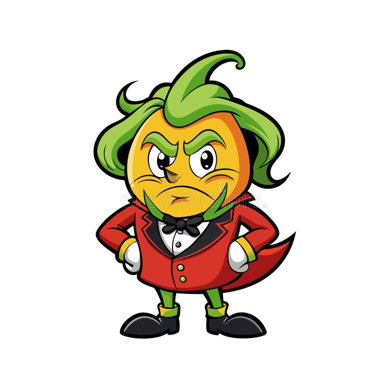 Bell Pepper Vegetable Model Motive Fun Design Stock Illustration ...