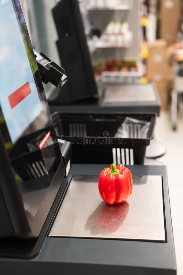 Bell Peppers at the Self-checkout. Stock Photo - Image of cashier, mall ...