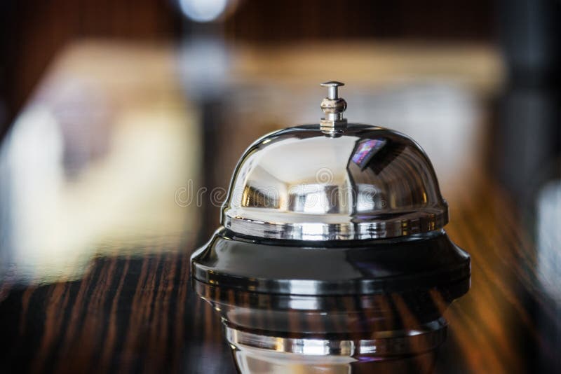 Bell at the Reception in the Hotel Stock Photo - Image of call, concept ...