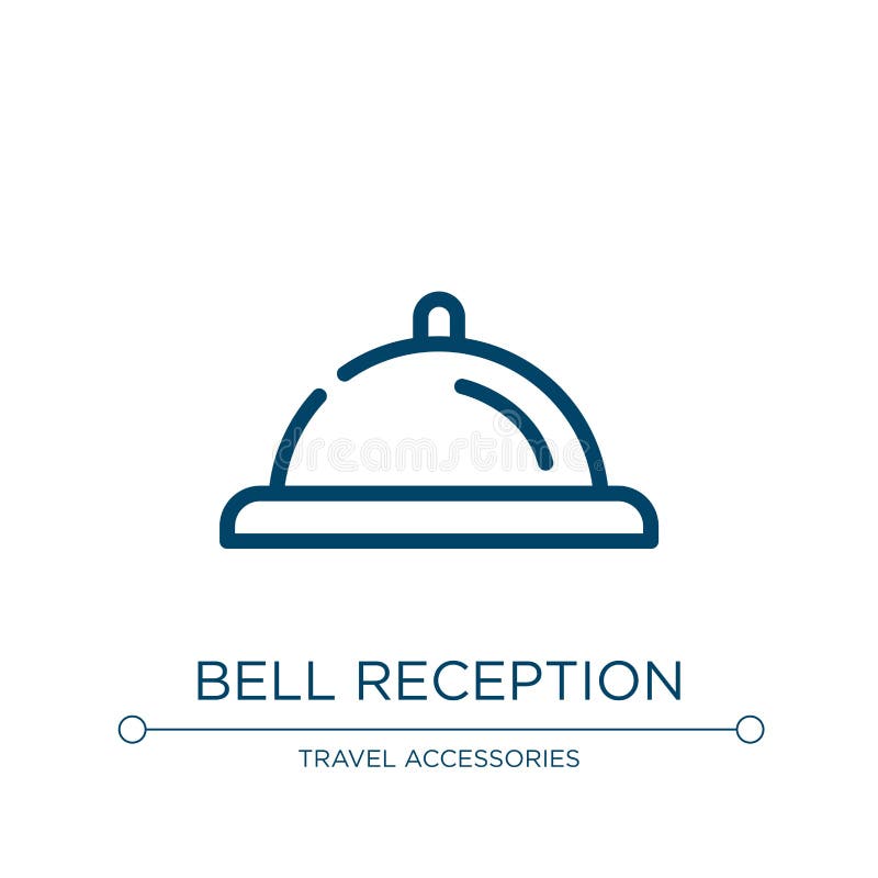 Bell Reception Icon. Linear Vector Illustration from Hotel Services ...