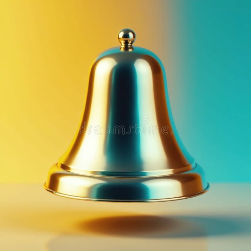 Bell with a Reflective or Mirror-like Surface Light Reflection Stock ...