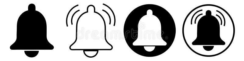 Bell Reminder Notification Icon Collection. Set of Notification Bell ...