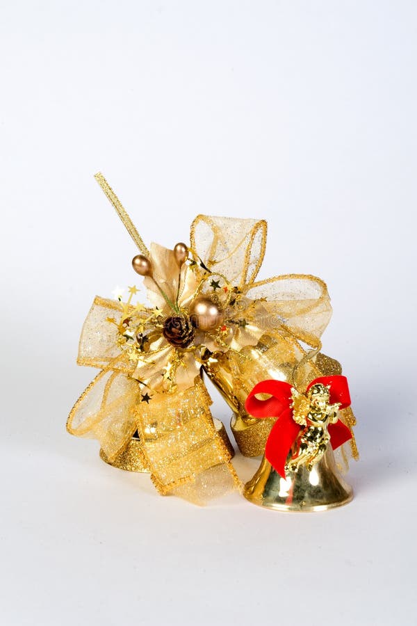 Bell and ribbon stock image. Image of gift, season, christmas - 3682507