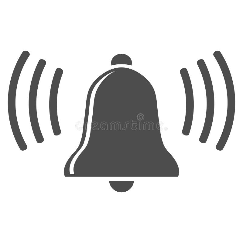 Bell Ring. Bell Bell Icon Set Isolated on White Background Stock ...