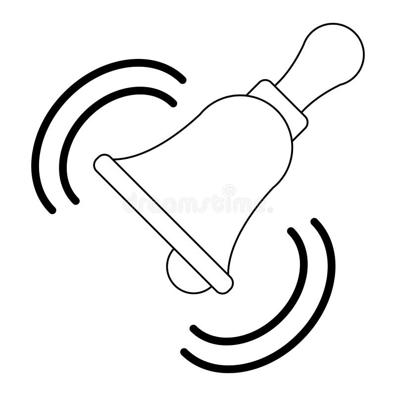 Bell ring symbol cartoon stock vector. Illustration of festive - 144937590