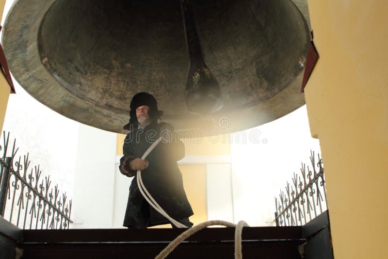The Bell Ringer Ringing The Church Bells. Editorial Photo - Image of ...