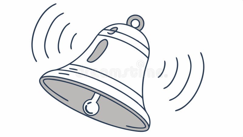 Bell Ringing Alarm and Notification Sound Symbol for Alert Vector ...
