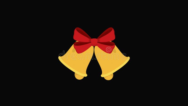 Bell Ringing with Bow Ribbon, Reminder Concept Loop Animation with ...