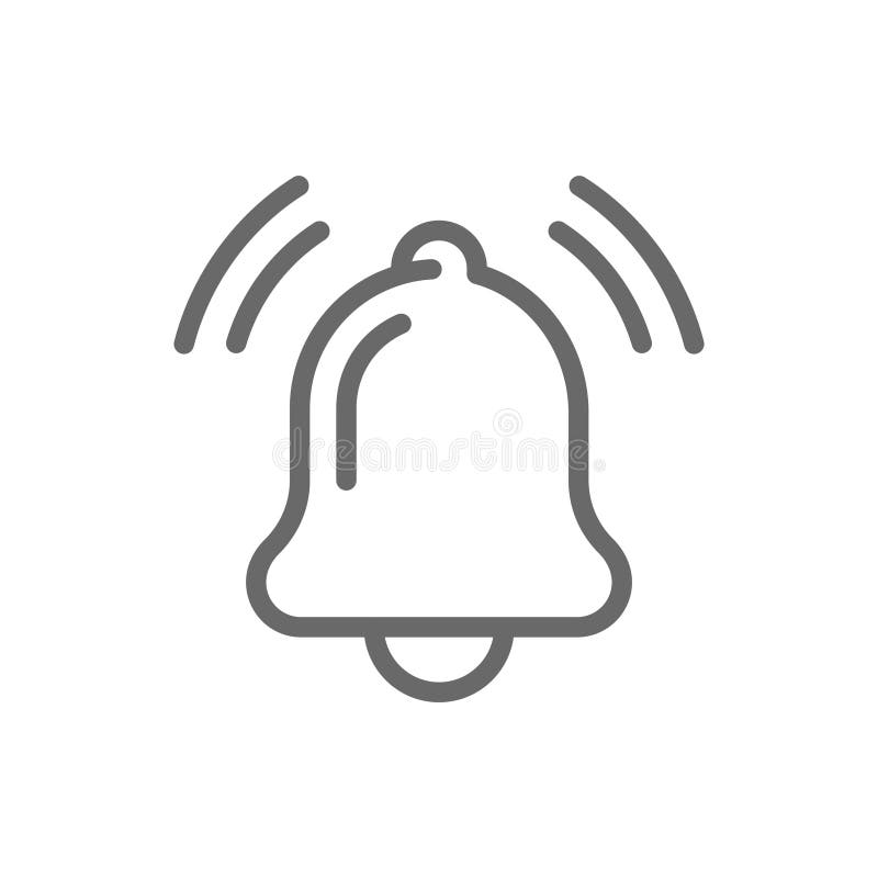 Bell Ringing Notification Line Icon Stock Vector - Illustration of ... Bell Ringing Notification Line Icon Stock Vector - Illustration of ...