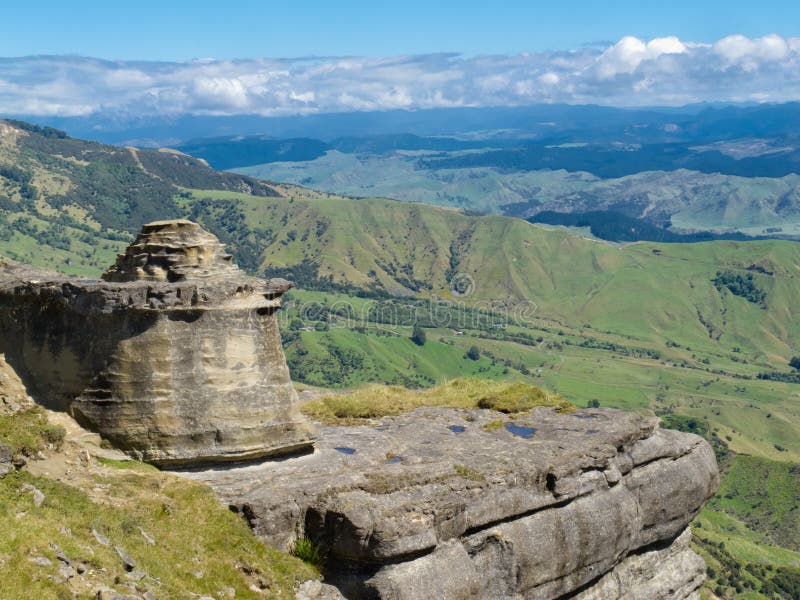 Bell Rock In Maungaharuru Range Near Hawke Bay, NZ Stock Images - Image ...