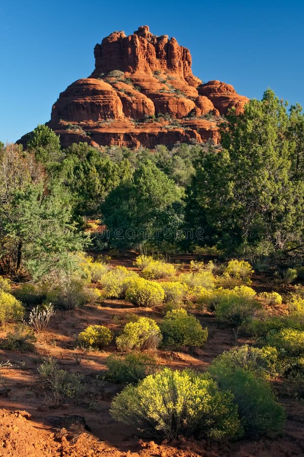 Bell Rock in Sedona, Arizona Stock Image - Image of tourist, hiking ...