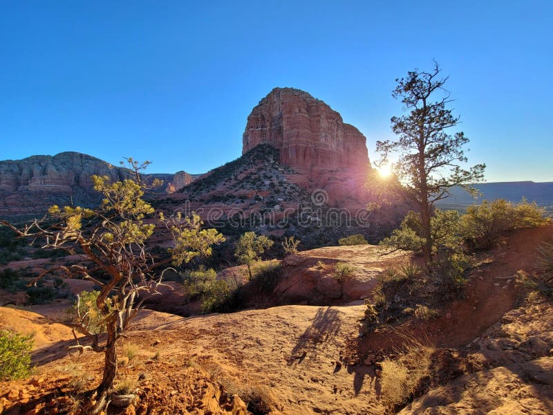 Bell Rock in Sedona Arizona at Sunset Stock Photo - Image of sunset ...