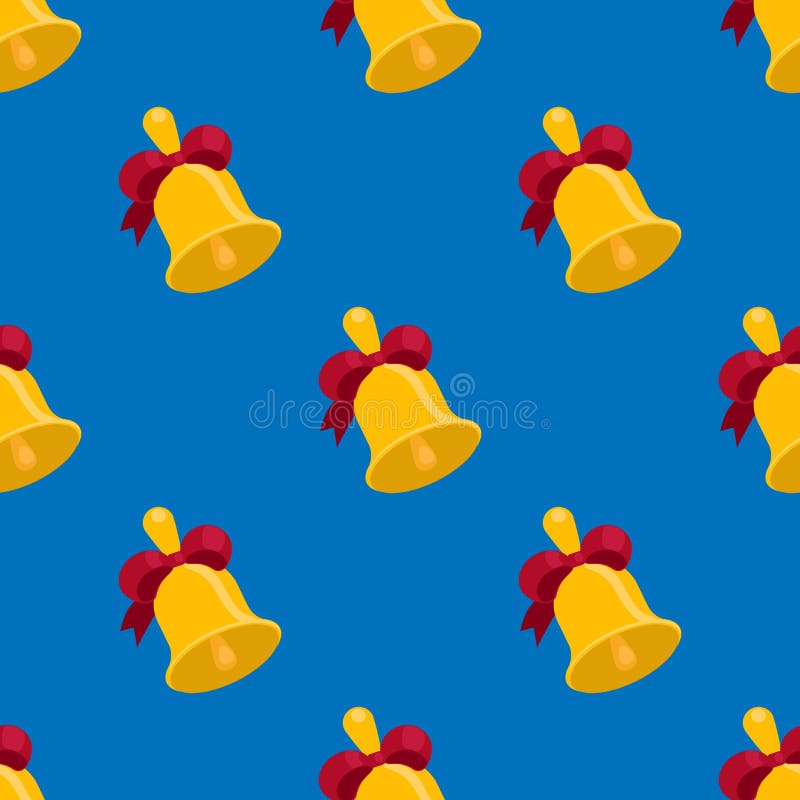 Bell seamless pattern stock vector. Illustration of gong - 140094048