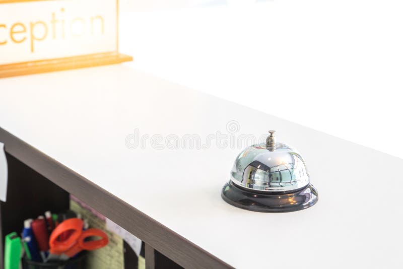 Bell service reception stock photo. Image of bell, brown - 110842932