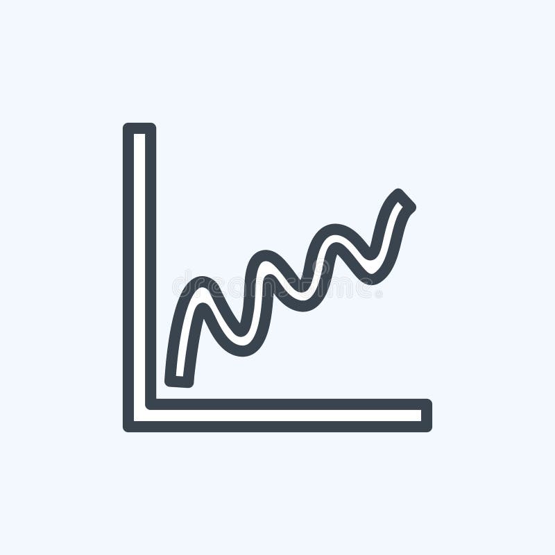 Bell Shaped Graph Icon in Trendy Line Style Isolated on Soft Blue ...