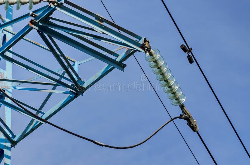 Power Lines Transmission Tower Stock Image - Image of industry, energy ...