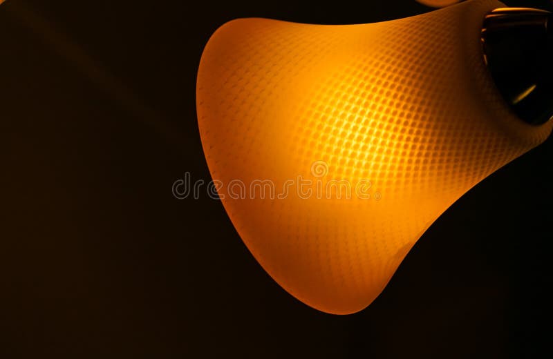 Bell-shaped Light with Black Background Stock Illustration ...