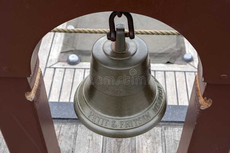 Bell on Ship the Doen at the Scheepvaartsmuseum at Amsterdam the ...