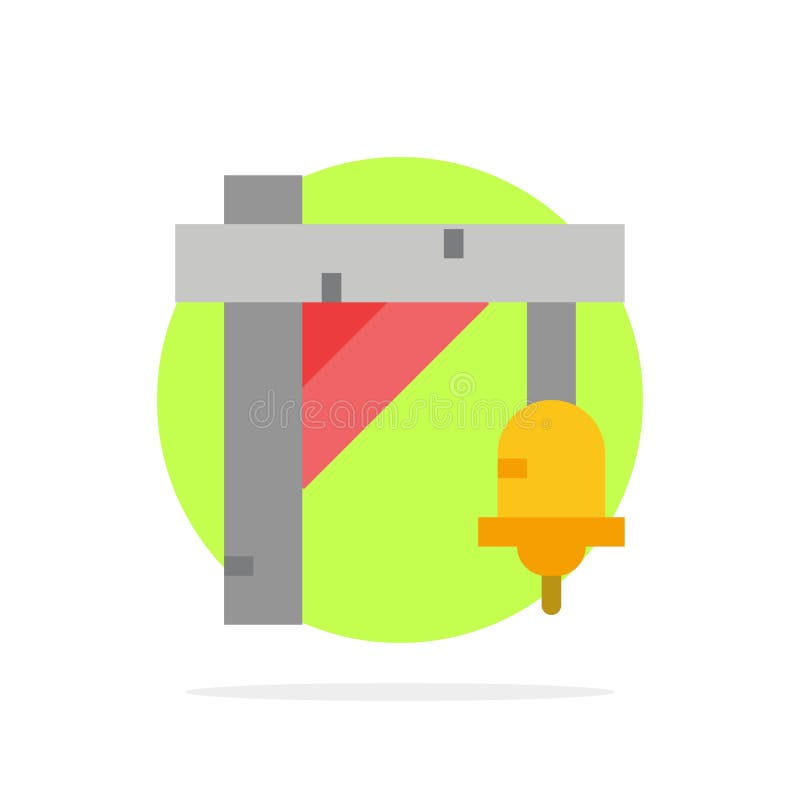 Bell, Sign, Train, Transportation Abstract Circle Background Flat Color ...