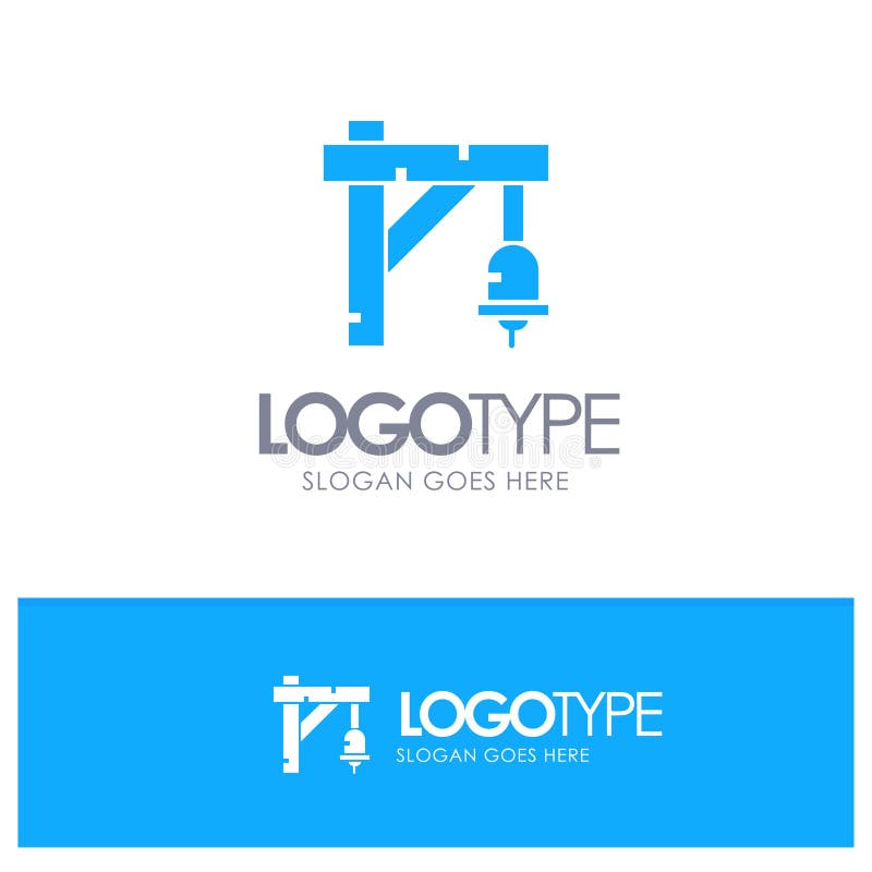 Bell, Sign, Train, Transportation Blue Solid Logo with Place for ...