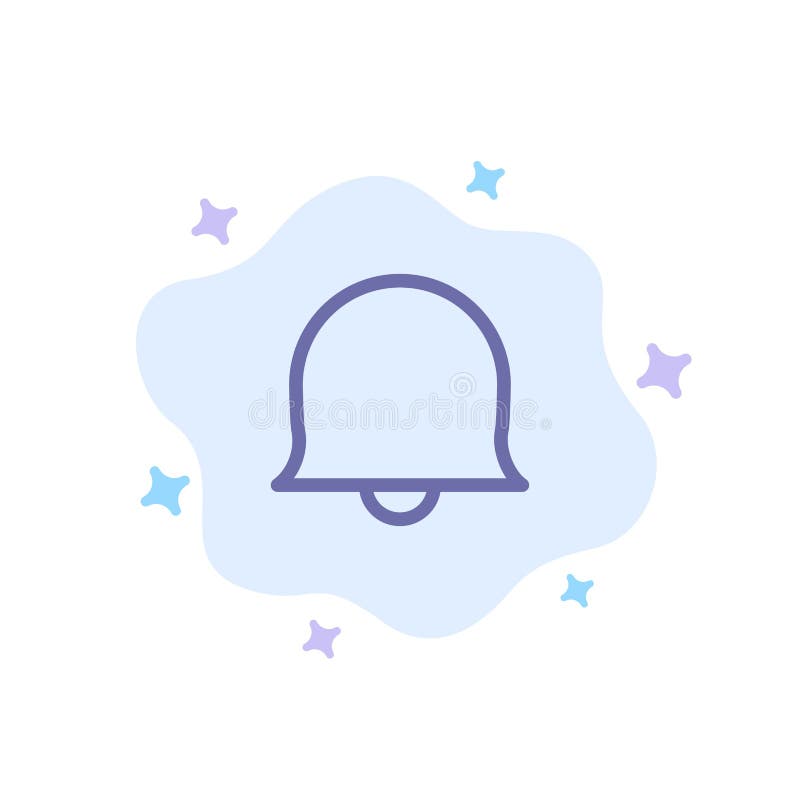 Bell, Sign, Twitter Blue Icon on Abstract Cloud Background Stock Vector ...