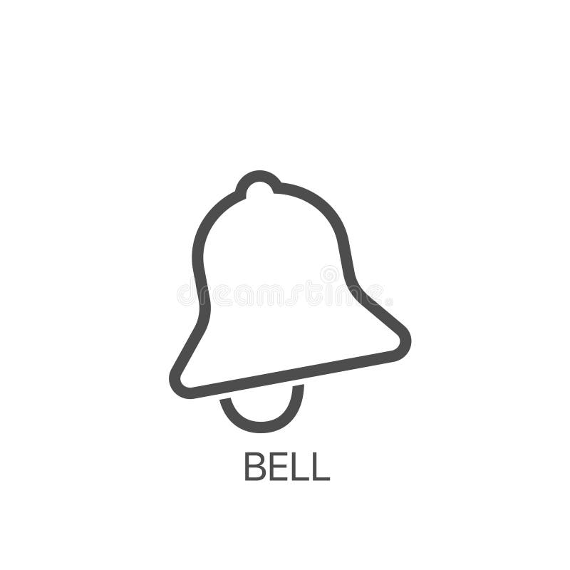 Bell Simple Vector Icon. Bell Icon or Logo in Line Style Stock Vector ...