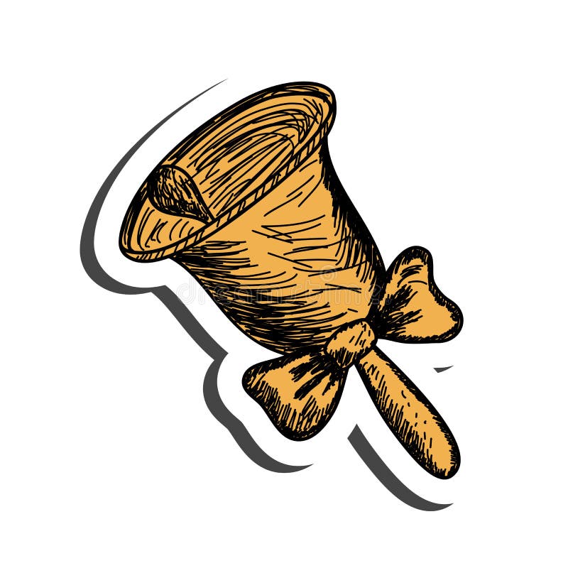 Bell Sticker stock vector. Illustration of isolated - 255456881