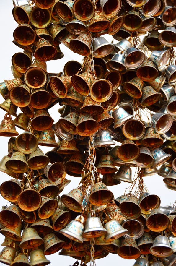 Bell Structure in a Wat Temple Stock Photo - Image of bamboo, asian ...