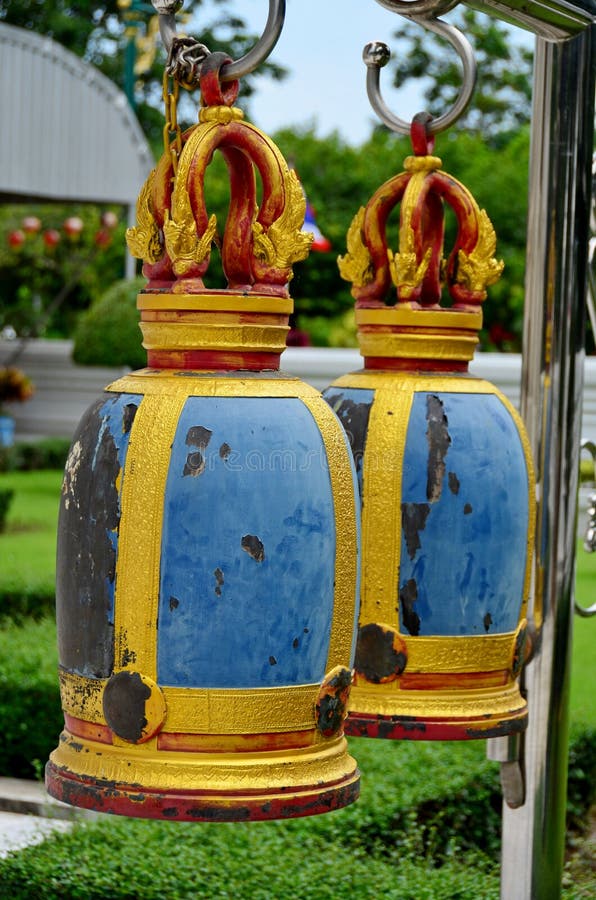 Bell Structure in a Wat Temple Thailand Ang Thong Stock Photo - Image ...