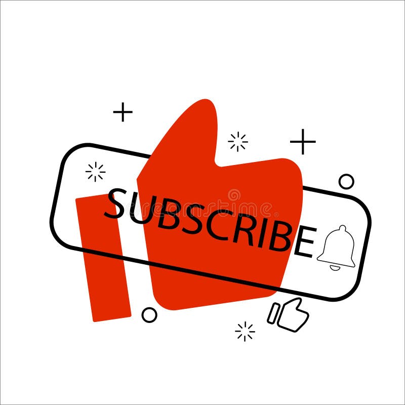 Subscribe, Like, Share and Comment Button Symbol Design for Social ...
