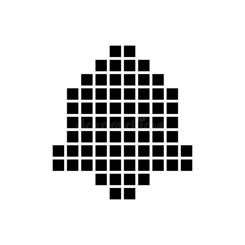 Bell Symbol. Vector Illustration. Simple Pixel Art and Dot Style Stock ...