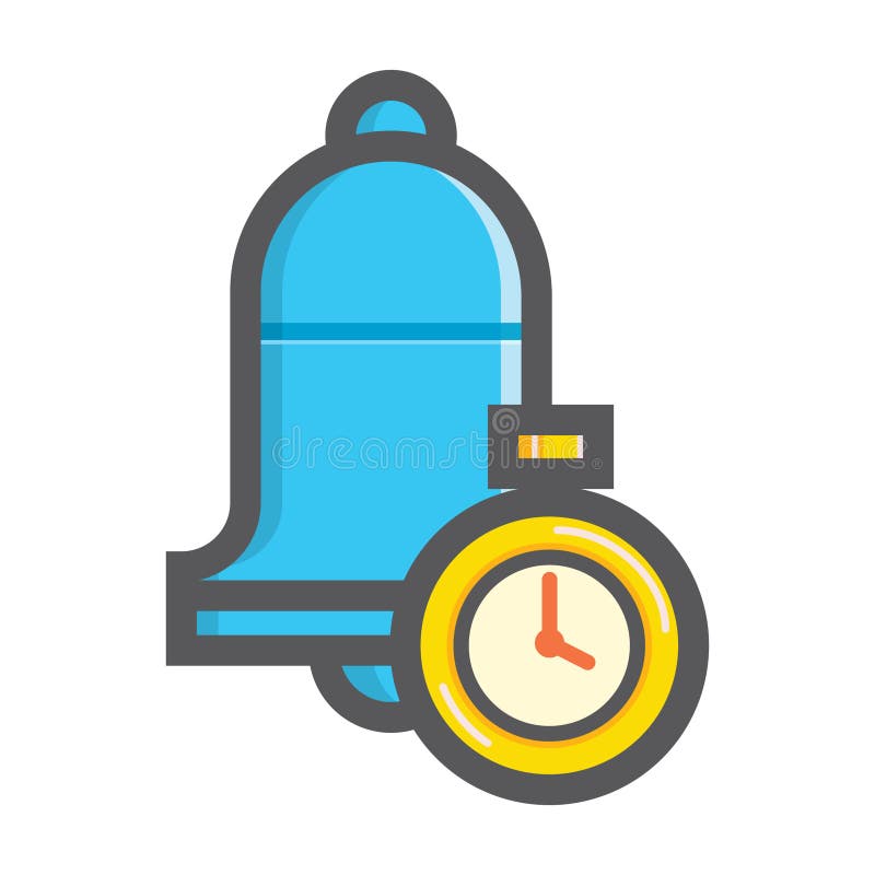 Bell and Timer. Vector Illustration Decorative Design Stock Vector ...