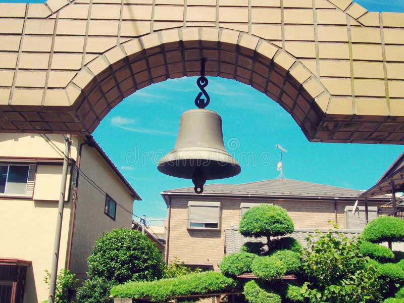 Bell in Tokyo stock image. Image of bells, tree, japanese - 119216279