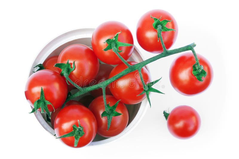 Bell tomatoes on the vine stock image. Image of nutrient - 24993437