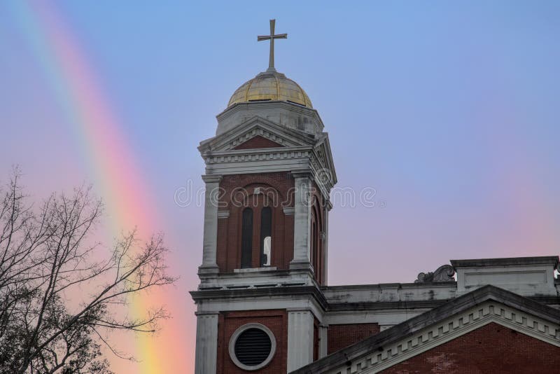 The Bell Tower at Cathedral-Basilica of the Immaculate Conception with ...