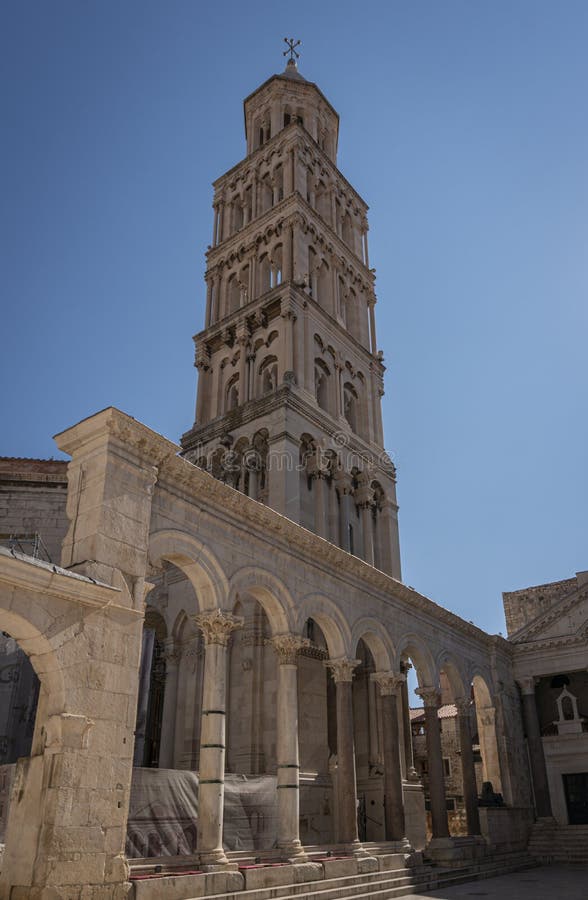 Bell Tower of the Cathedral in Split, Croatia Stock Image - Image of ...