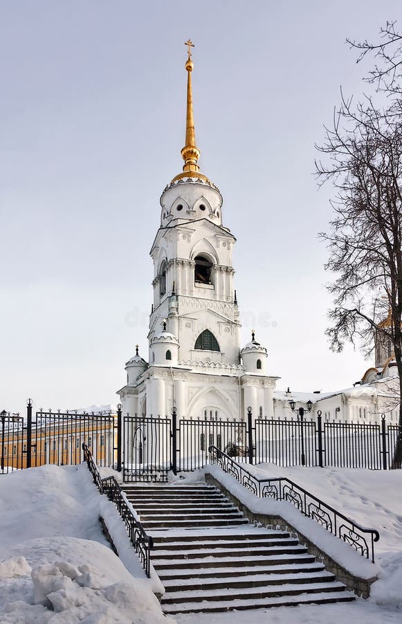 Bell Tower of Dormition Cathedral, Vladimir, Russia Stock Photo - Image ...