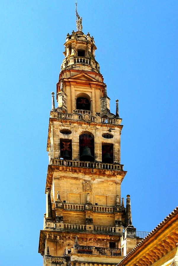Bell Tower of the Great Mosque of Cordoba Stock Photo - Image of wall ...