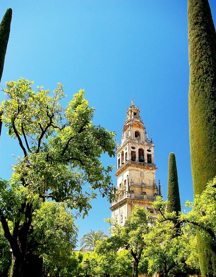 Bell Tower of the Great Mosque of Cordoba Stock Image - Image of ...