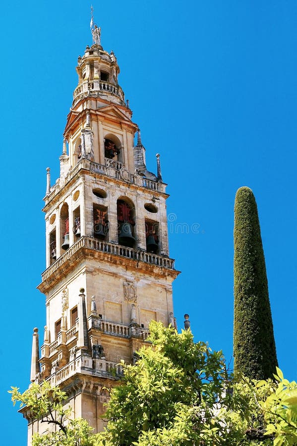 Bell Tower of the Great Mosque of Cordoba Stock Image - Image of ...