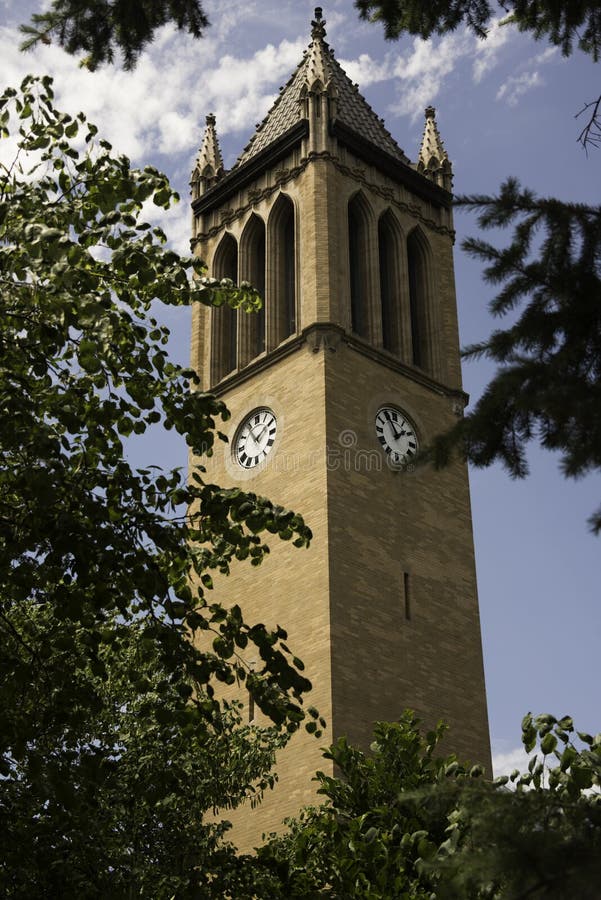 Bell Tower at Iowa State University Stock Photo - Image of clock ...