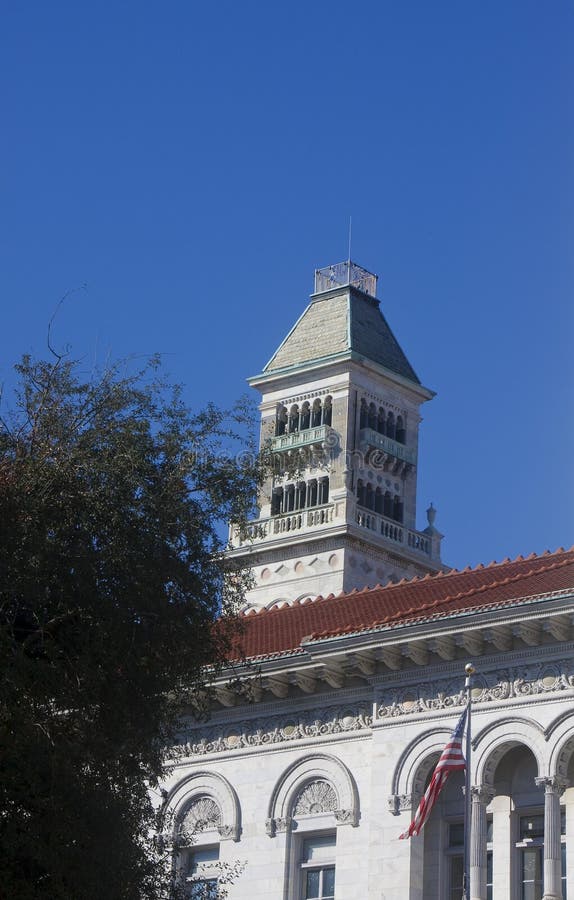 Bell Tower on Old Building Under Blue Sky Stock Photo - Image of roof ...