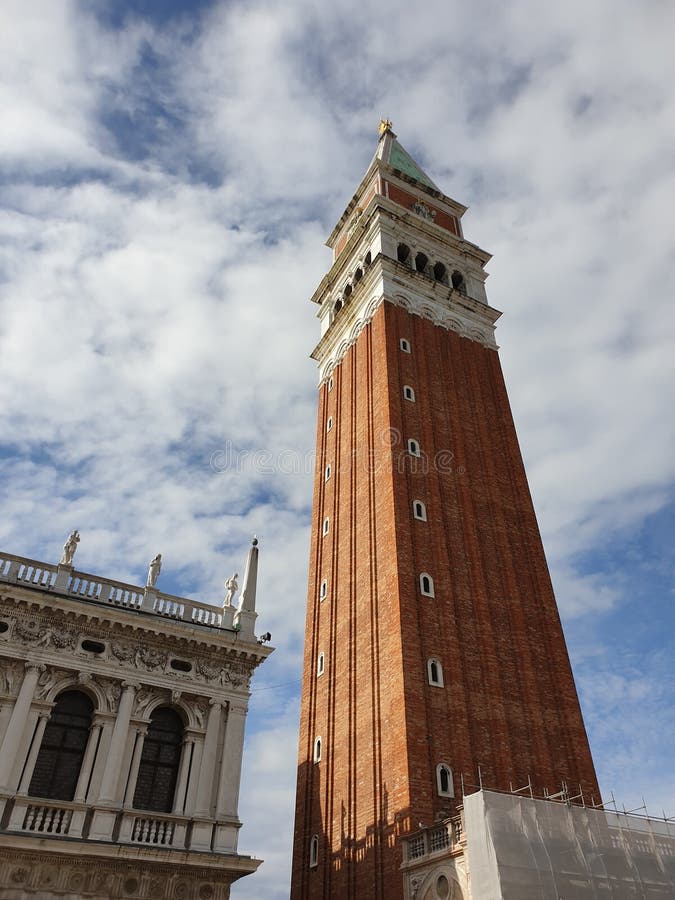 Bell Tower in San Marco Square Stock Photo - Image of bell, blue: 161086292