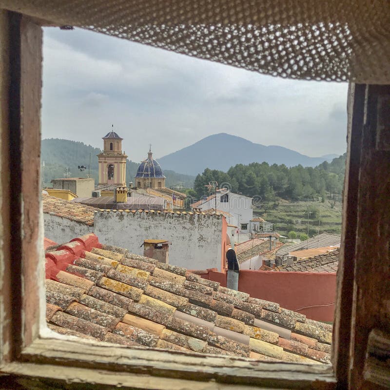 Bell Tower Seen through the Window Stock Image - Image of landmark ...