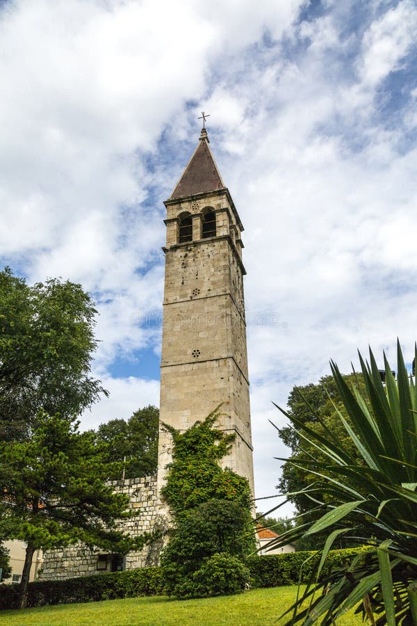 Tower in Split, Port City on the Dalmatian Coast, on the Adriatic Sea ...