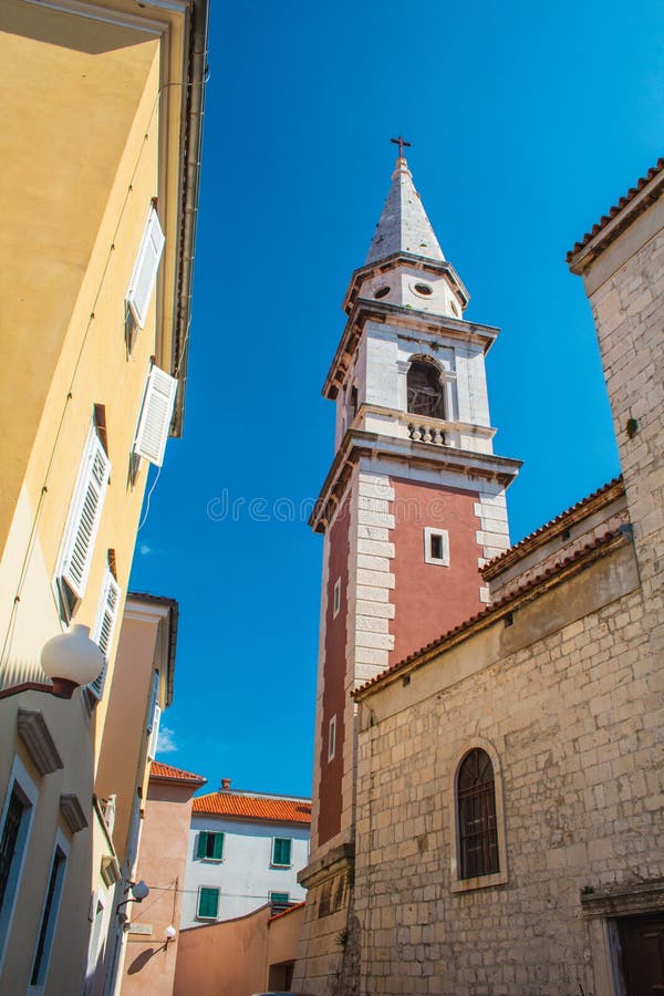 Bell Tower in the Streets of the Old Town of Zadar, Croatia Stock Image ...