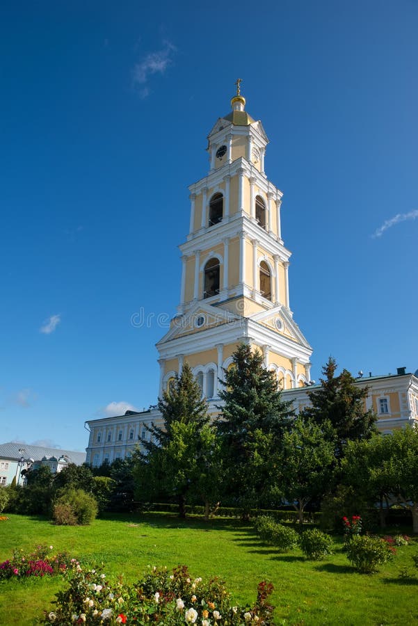 The Bell Tower of the Trinity Seraphim-Diveevo Monastery Stock Image ...