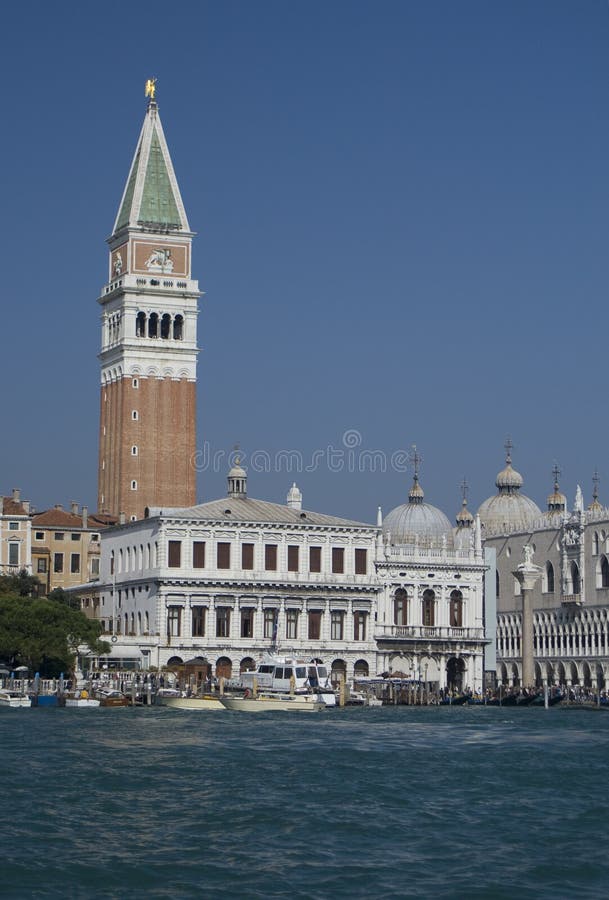 Bell tower in Venice stock photo. Image of piazza, venice - 16903426
